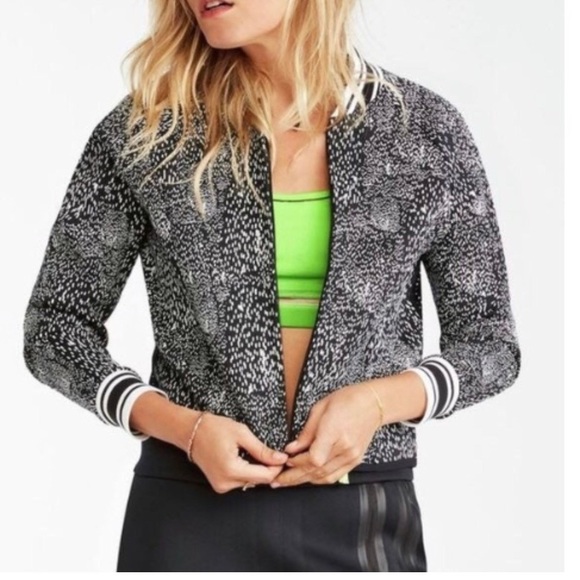 Fabletics | Jackets & Coats | Fabletics Tia Bomber Jacket Black White ...